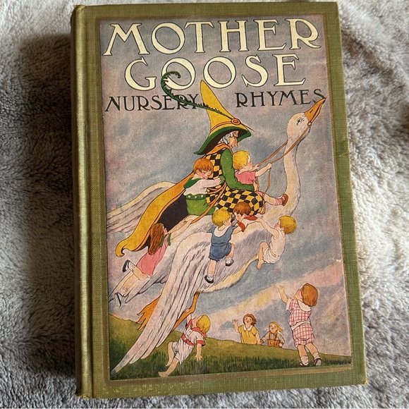 Other | Rare Vintage Mother Goose Nursery Rhymes Book 1928 Winston ...